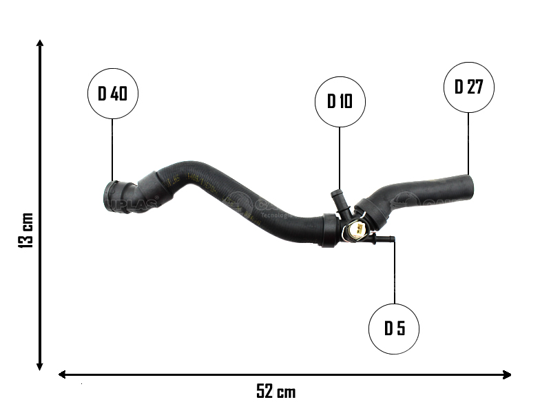 Manguera de Radiador, Superior, 11409 – Distribuidora AH